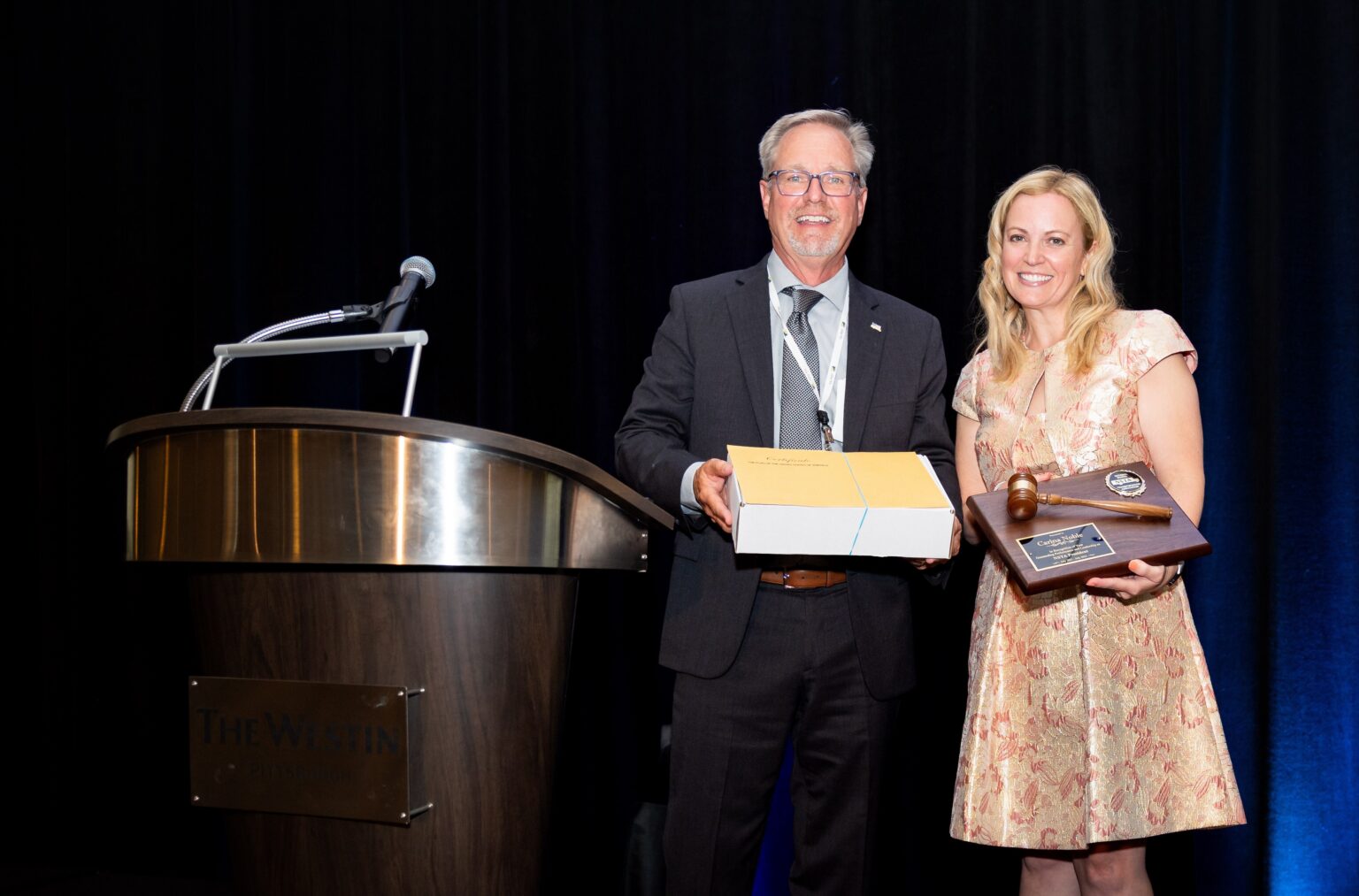 National Express Senior Executives Carina Noble and Bob Ramsdell ...